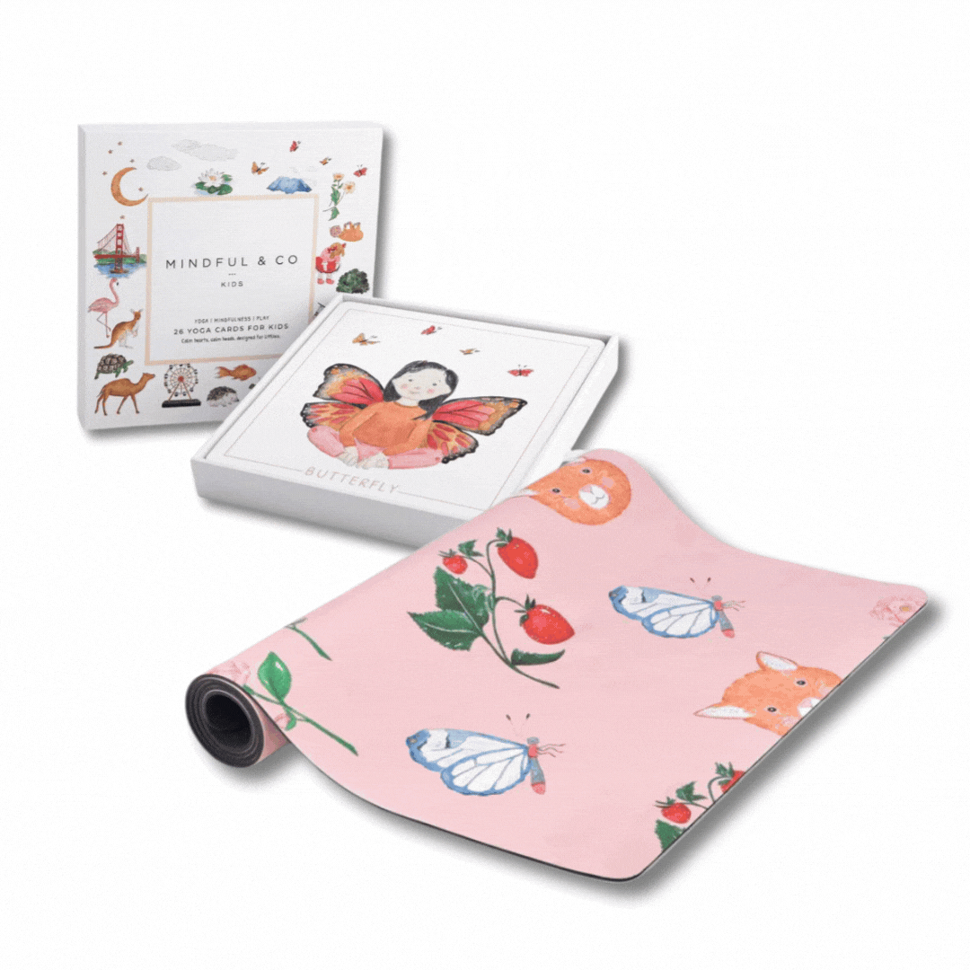 Beginner Yoga Bundle for Kids - Yoga Mat, Flash Cards – Mindful and Co Kids